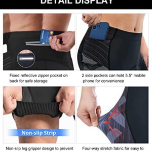 Men's Cycling Shorts 4D Padded Bike Underwear Shorts Bicycle MTB Liner Mountain Shorts for Cycle Riding Biker Blue L