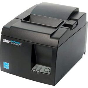 star micronics tsp143iiiw tsp100iii wi-fi (wlan) thermal receipt printer with wireless access point - usb, wifi connectivity, 250mm/sec print speed, 203 dpi, auto-cutter, dark gray - ykgav