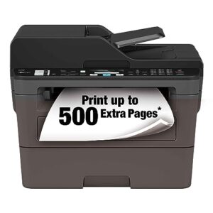 brother monochrome laser all-in-one mfcl2710dw value version (mfcl2717dw) adds 2-year warranty and up to 500 extra pages of additional toner included in box‡ and amazon dash replenishment ready