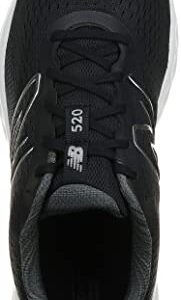 New Balance Men's 520 V8 Running Shoe, Black/White, 9 Wide