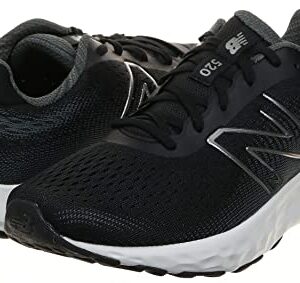 New Balance Men's 520 V8 Running Shoe, Black/White, 9 Wide