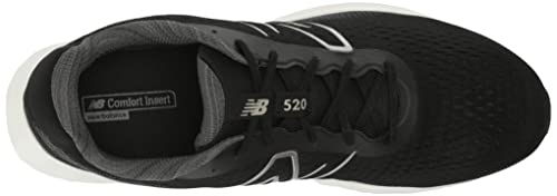 New Balance Men's 520 V8 Running Shoe, Black/White, 9 Wide