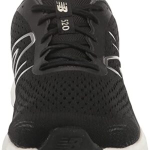 New Balance Men's 520 V8 Running Shoe, Black/White, 9 Wide