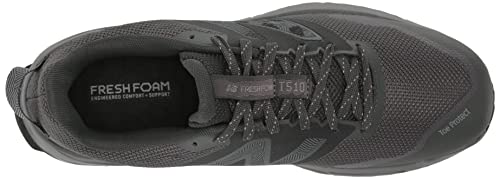 New Balance Men's Fresh Foam 510 V6 Trail Running Shoe, Black/Grey Matter/Magnet, 10.5 X-Wide