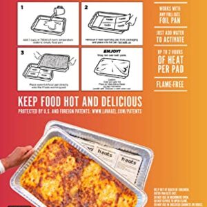 Heats Food Warming Pads | Full Pan Water Activated Disposable Food Warmers for Parties | Used w/ Chafing Dish, Aluminum Pans, Foil Trays, Buffet Kit, Kitchen Accessories (Pans NOT Included) | 6 Pack