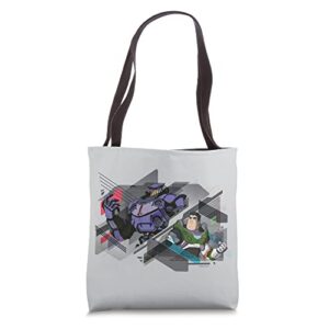 disney pixar lightyear buzz and zurg tote bag