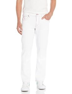 true religion mens ricky sn flap jeans, optic white, 33w x 34l us