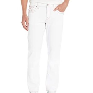 True Religion mens Ricky Sn Flap Jeans, Optic White, 33W x 34L US