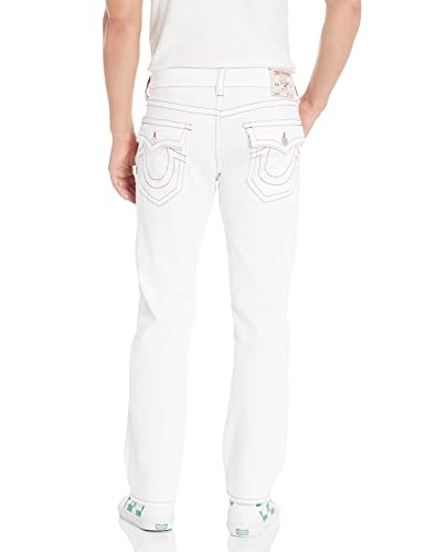 True Religion mens Ricky Sn Flap Jeans, Optic White, 33W x 34L US