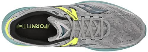 Saucony Men's Guide 16 Sneaker, Fossil/Moss, 12