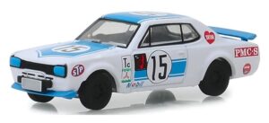 greenlight 47030-c tokyo torque series 5 - 1972 skyline 2000 gt-r - #15 k. takahashi 1972 fuji 300km speed race 1/64 scale