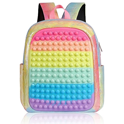 JoyLEME Large Pop Backpack for Girl Classic School Backpack Kids Backpacks, Elementary School Bookbag, Cute Lightweight Preschool Backpack Back to School Gifts for Girls