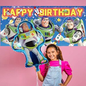 FNTOO Buzz Lightyear Party Supplies Plates Favors Decorations Backdrop Decor Banner Birthday Cake Topper, N02660