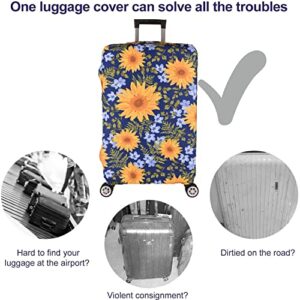 7-mi Luggage Cover， Suitcase Covers 19-30 Inch Expandable Anti-Scratch Luggage Protector Flower for Carry on Luggage XL 29-30IN