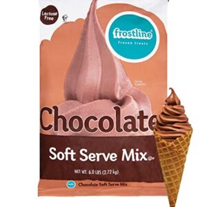 Whynter ICR-300SS 0.5-Quart Stainless Steel Rolled Ice Cream Maker with Compressor & Frostline Chocolate Soft Serve Mix, 6 Pound Bag (Pack of 1)