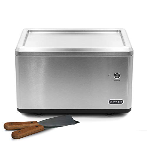 Whynter ICR-300SS 0.5-Quart Stainless Steel Rolled Ice Cream Maker with Compressor & Frostline Chocolate Soft Serve Mix, 6 Pound Bag (Pack of 1)