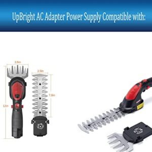 UpBright 7.2V AC/DC Adapter Compatible with Zaker Cordless Brushless Leaf Blower 2-in-1 Grass Shear Electric Shrub Grass Trimmer Hedge Cutter 7.2 Volt 7.2VDC Rechargeable Battery Power Supply Charger