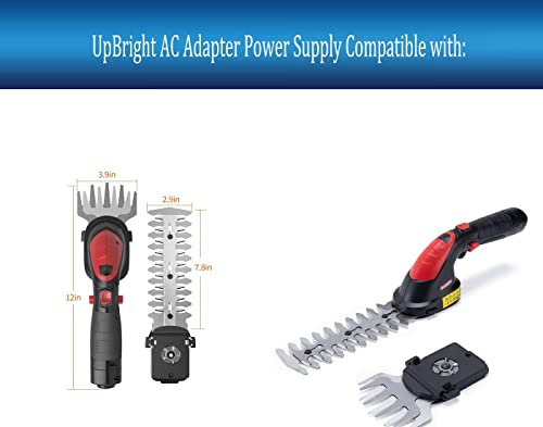 UpBright 7.2V AC/DC Adapter Compatible with Zaker Cordless Brushless Leaf Blower 2-in-1 Grass Shear Electric Shrub Grass Trimmer Hedge Cutter 7.2 Volt 7.2VDC Rechargeable Battery Power Supply Charger