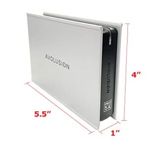 Avolusion Mini Pro-5X 2TB USB 3.0 Portable External Gaming Hard Drive - White (for PS5, Pre-Formatted) - 2 Year Warranty