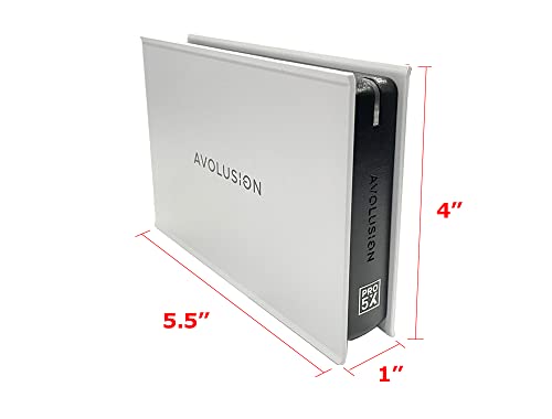 Avolusion Mini Pro-5X 2TB USB 3.0 Portable External Gaming Hard Drive - White (for PS5, Pre-Formatted) - 2 Year Warranty