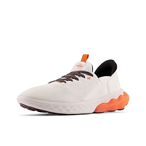 New Balance Men's Fresh Foam Roav Elite V1 Running Shoe, White/Blaze Orange, 10.5