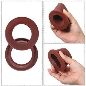 Outus 2 Pieces Patio Table Umbrella Hole Ring Umbrella Cone Wedge Plug Umbrella Stabilizer Sleeve for 2 to 2.5 Inch Patio Table Hole and 1.5 Inch Pool Umbrella Adapter(Brown)