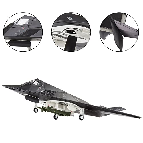 HANGHANG 1/72 F-117 Attack Plane （Nighthawk） Metal Fighter Military Model Diecast Plane Model for Collection or Gift Black