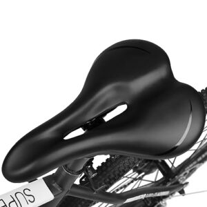 tonbux comfortable bike seat, soft bike seat cushion for men women comfort, breathable bicycle seat replacement compatible with peloton, padded bicycle saddle for mountain mtb bmx road exercise bike