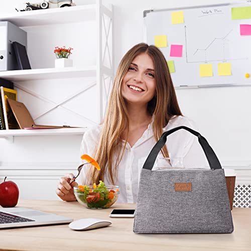 Lifewit Lunch Bag for Women Men, Insulated Lunch Box, Reusable Lunch Tote for Meal Prep, Work, Travel, Grey