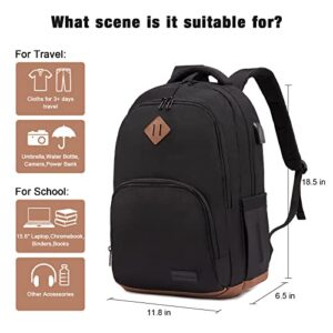 LOVEVOOK Laptop Backpack for Women Men, Classical Laptop Bag with Laptop Compartment for Work Travel, Fashion Daypack, Fit 15.6" Laptop