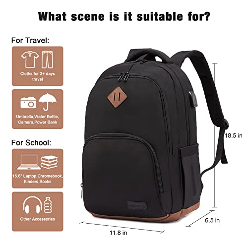 LOVEVOOK Laptop Backpack for Women Men, Classical Laptop Bag with Laptop Compartment for Work Travel, Fashion Daypack, Fit 15.6" Laptop