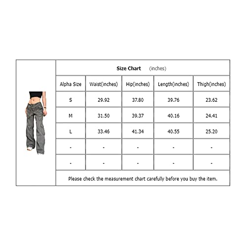 Franhais Wide Leg High Waisted Denim Pants for Women Boyfriend Casual Mom Baggy Cargo Button Fly Straight 90s Jean Jeans (L, Black2)