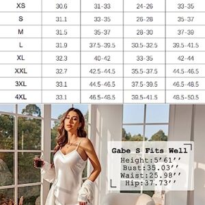 Avidlove Women White Satin Nightgown Silky Slip Dress Baby Doll Nighty Short Sexy Sleepwear Wedding Lingerie for Bride