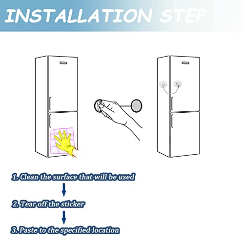 2 Pcs Refrigerator Lock, Fridge Locks for Kids, Cabinet Locks with Keys, Mini Fridge Locks for Kids, Used in Refrigerator Door, Cabinets, Drawers, Toilet Seat (White Rotundity-2 Pack)