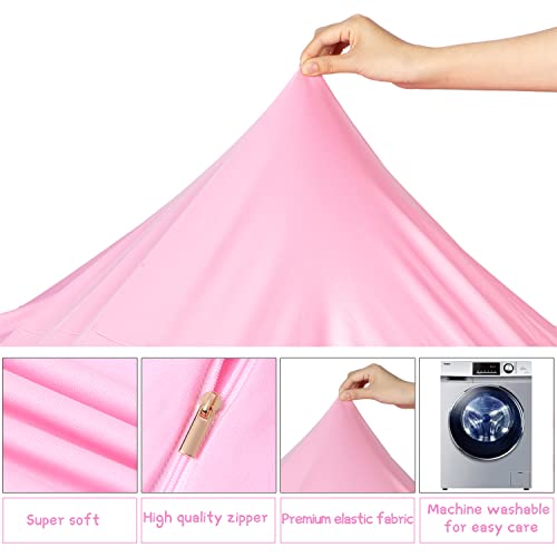 Inner Liner for Stuffed Animal Storage Cover, Bean Bag Replacement Cover for Beanbag Chair Easy Cleaning (No Beans) Large Size/Pink