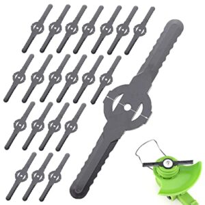 dxyue 20pcs plastic cutter blades for electric cordless grass trimmer strimmer tool