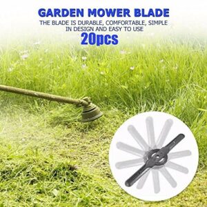 Dxyue 20Pcs Plastic Cutter Blades for Electric Cordless Grass Trimmer Strimmer Tool