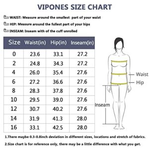 VIPONES Women's Jeans Skinny Slim Fit Ripped Super Stretchy Comfy High Rise Classic Straight Denim Pants with Pockets（145, Size 14）