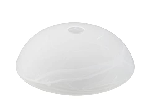 Aspen Creative 23515-11,Alabaster Replacement Glass Shade for Medium Base Socket Torchiere Lamp, Swag Lamp and Pendant, 11-3/4" Diameter x 3-5/8" High