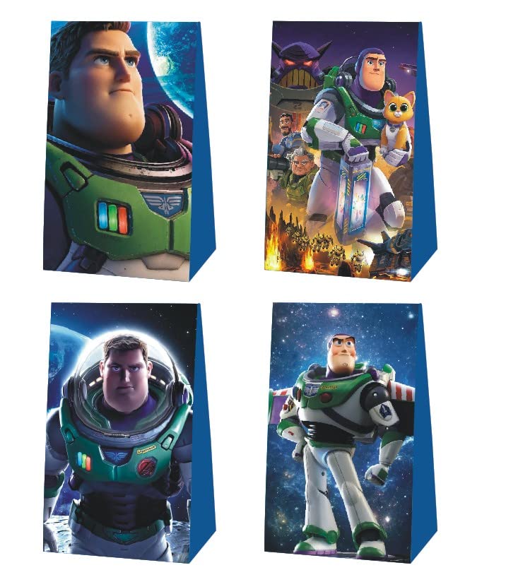 NF Orange 12pcs Buzz Lightyear Party Gift Bag,Birthday Party Decorate Supplies. (12 Counts)