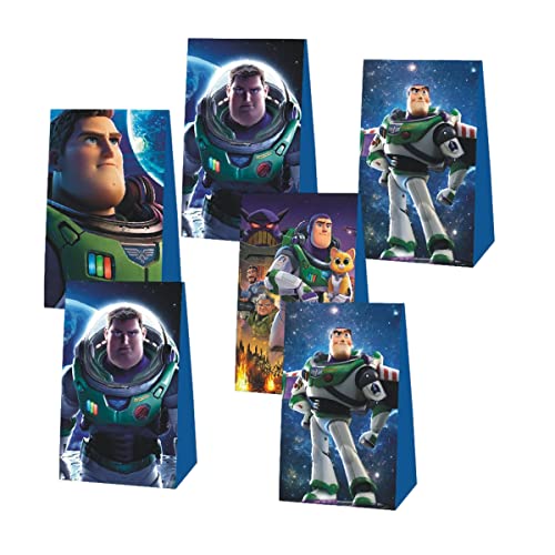 NF Orange 12pcs Buzz Lightyear Party Gift Bag,Birthday Party Decorate Supplies. (12 Counts)