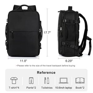 Large Travel Backpack Women, Carry On Backpack,Hiking Backpack Waterproof Outdoor Sports Rucksack Casual Daypack Fit 14 Inch Laptop with USB Charging Port Shoes Compartment