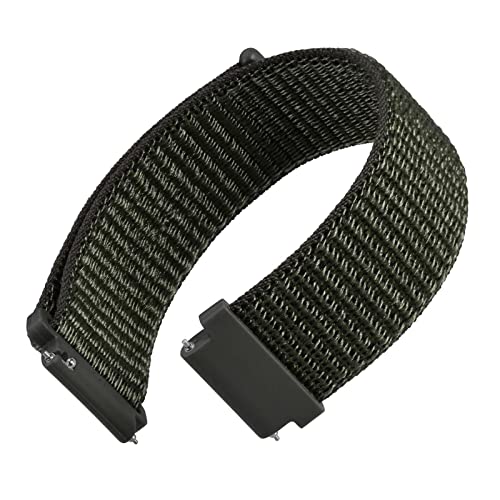 WOCCI 20mm Adjustable Nylon Watch Band, Quick Release Sport Loop Strap (Army Green)