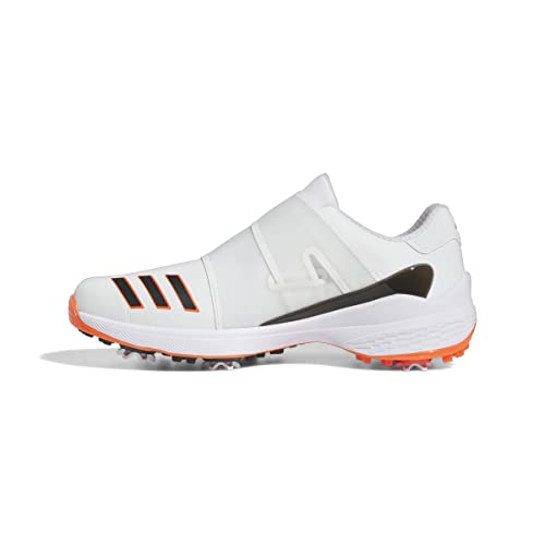 adidas Men's ZG23 BOA Golf Shoe, FTWR White/core Black/semi Solar red, 9.5 Wide