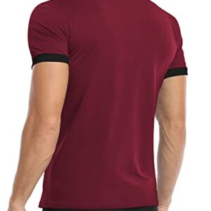 YTD Mens Classic Polo Shirt Short Sleeve Shirts Lightweight Casual Tops