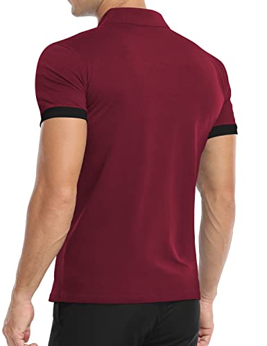 YTD Mens Classic Polo Shirt Short Sleeve Shirts Lightweight Casual Tops