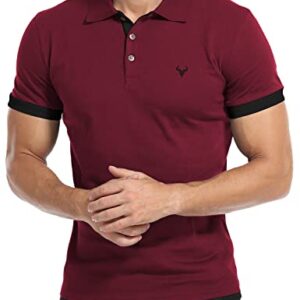 YTD Mens Classic Polo Shirt Short Sleeve Shirts Lightweight Casual Tops