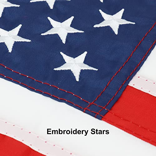 GIFTEXPRESS Heavy Duty American Boat US Flag 12X18 - Embroidered Star Weatherproof US Flag -Strong Sewn with Fish Line