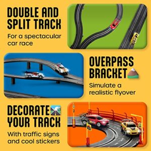 Atlasonix Slot Car Race Track Sets - Slot Cars, Race Tracks & Accessories Electric Race Car Track, Dual Electric Race Track, Electric Race Car Track Set for Girls & Boys Age 8-12, 1:43 Scale