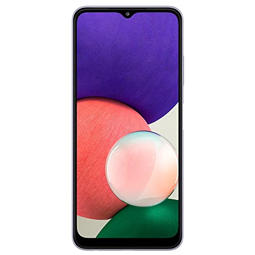 SAMSUNG Galaxy A22 5G (128GB, 4GB) 6.6" 90Hz, Android 11, 48MP Triple Camera, Dual SIM 4G Volte Unlocked (US + Global, GSM Only) International Model A226BR/DSN (Extra Fast Charger Bundle, Violet)